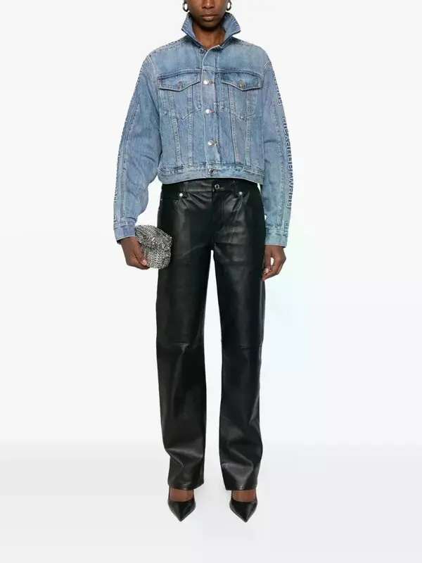 Alexander Wang Logo-lettering Denim Jacket