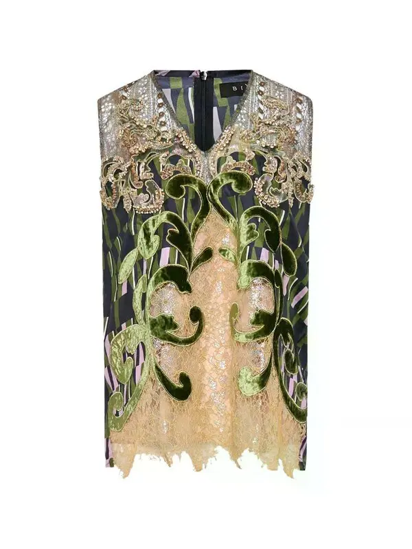 Biyan Embellished Silk Blouse