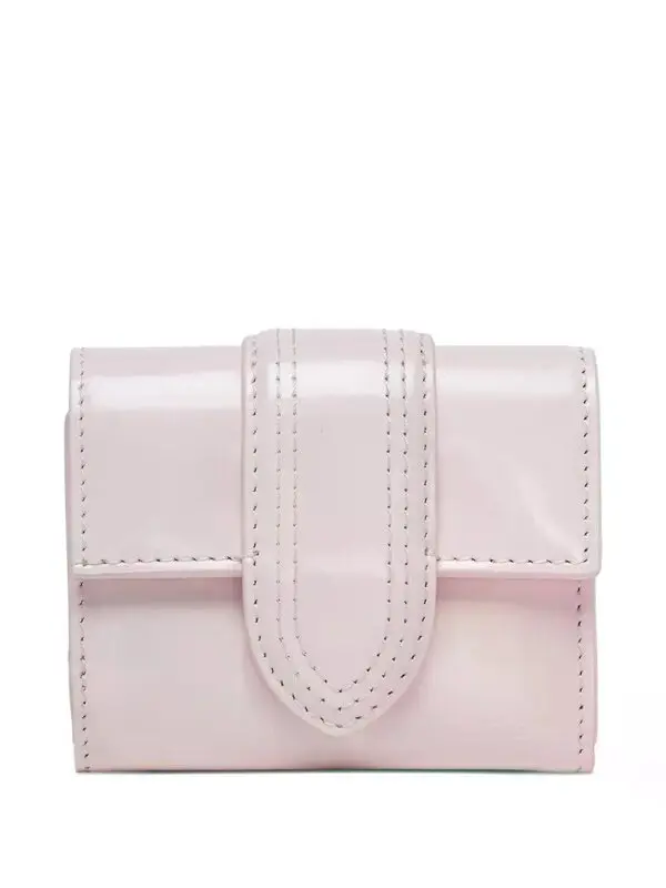 Jacquemus Le Compact Bambino Patent-leather Wallet - Pink
