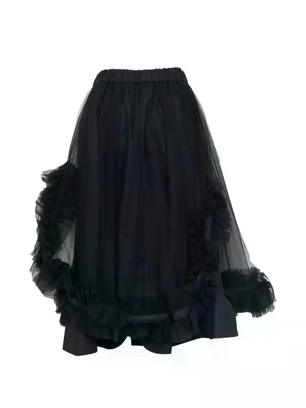 Noir Kei Ninomiya Tulle Overlay Skirt - Black