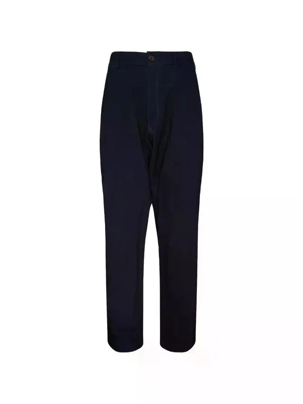 Comme Des Garçons Belt-loop Straight-leg Trousers - Blue