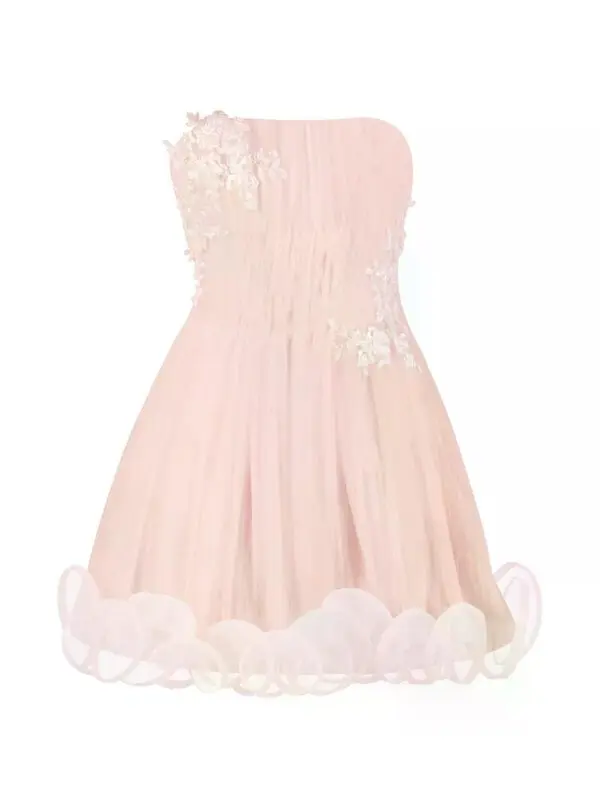 STOLEN STORES Ms. Tutu Floral Appliqué Mini Dress