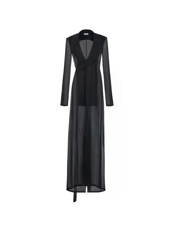STOLEN STORES Sheer Wrap Lightweight Coat - Black