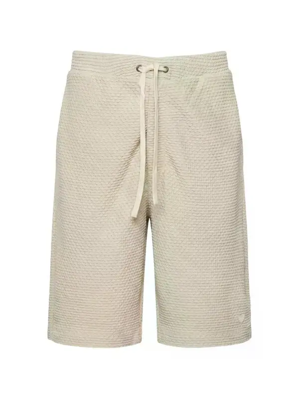 Emporio Armani Embossed Drawstring Bermuda Shorts - Neutrals