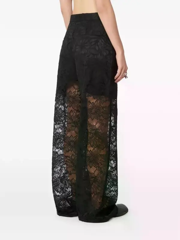 Sportmax Floral Lace Palazzo Pants