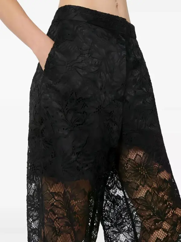 Sportmax Floral Lace Palazzo Pants