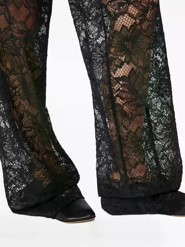 Sportmax Floral Lace Palazzo Pants