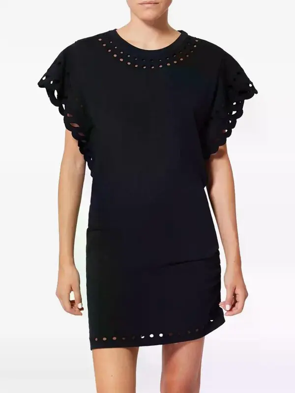 Isabel Marant Étoile Orlane Eyelet Embellished Dress - Black