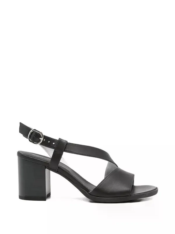 NEROGIARDINI Crossover Strap Sandals - Black