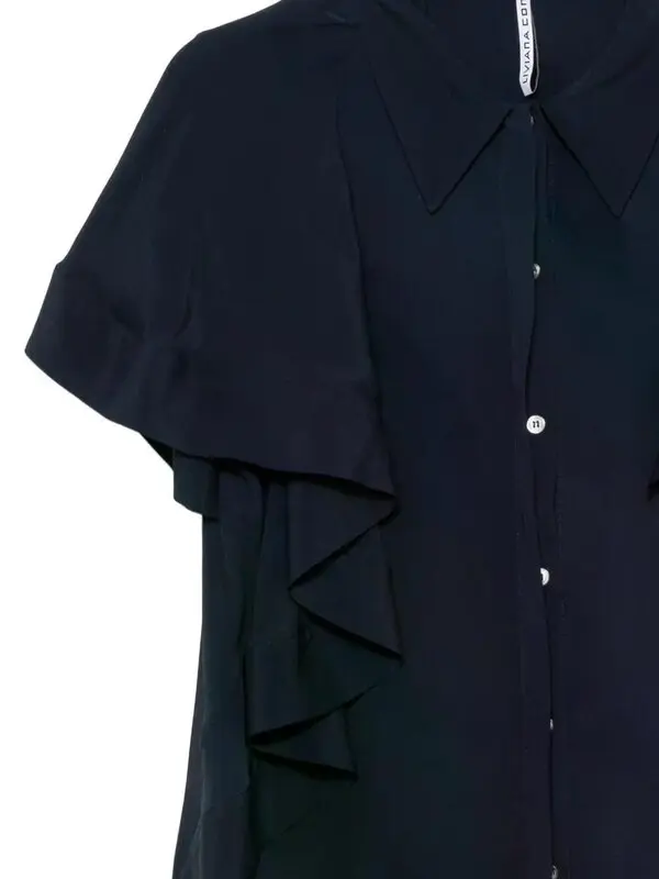 Liviana Conti Ruffled Short-sleeve Blouse