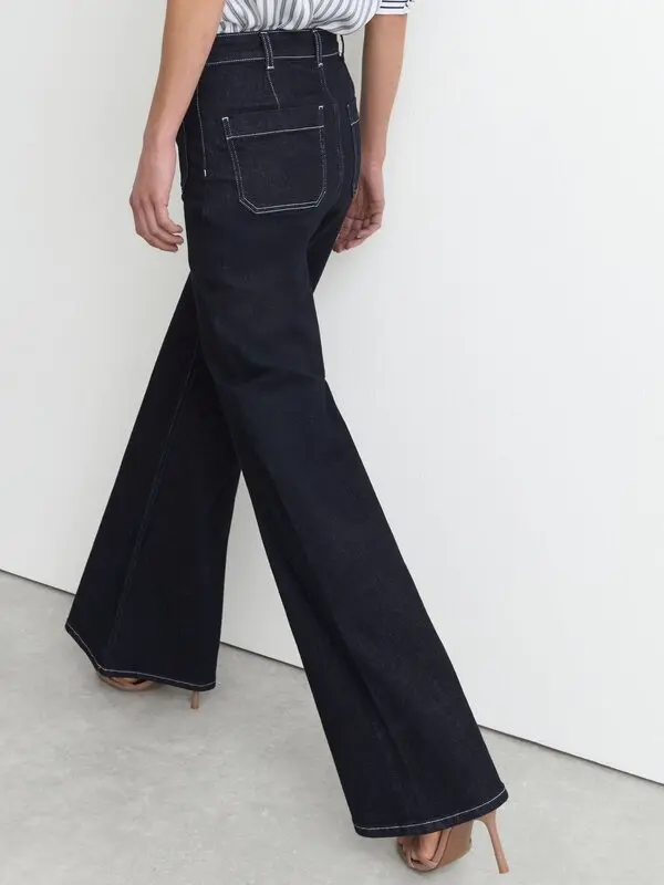REISS Sakura Patch-pocket Flared Jeans