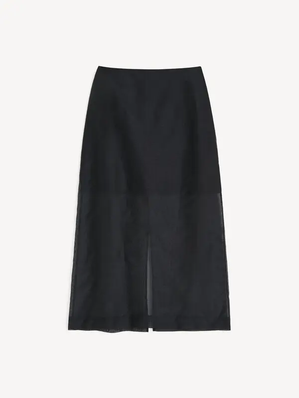 BY MALENE BIRGER Silk Organza A-line Skirt - Black