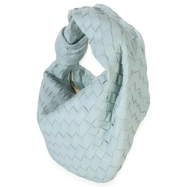 Bottega Veneta Teal Washed Nappa Intrecciato Teen Jodie Bag