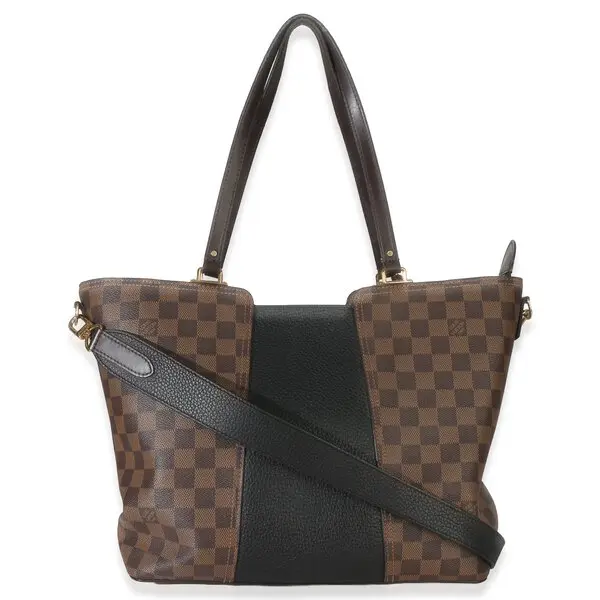 LOUIS VUITTON Damier Ebene Taurillon Jersey Tote - Brown