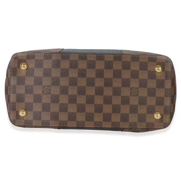 LOUIS VUITTON Damier Ebene Taurillon Jersey Tote - Brown