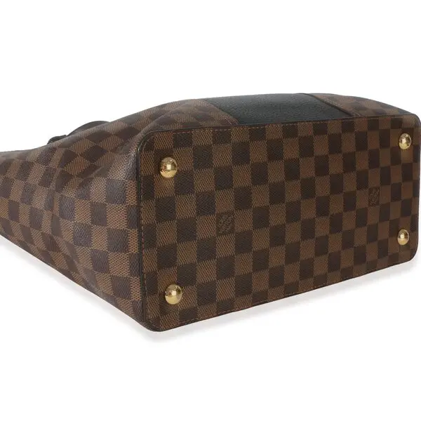LOUIS VUITTON Damier Ebene Taurillon Jersey Tote - Brown
