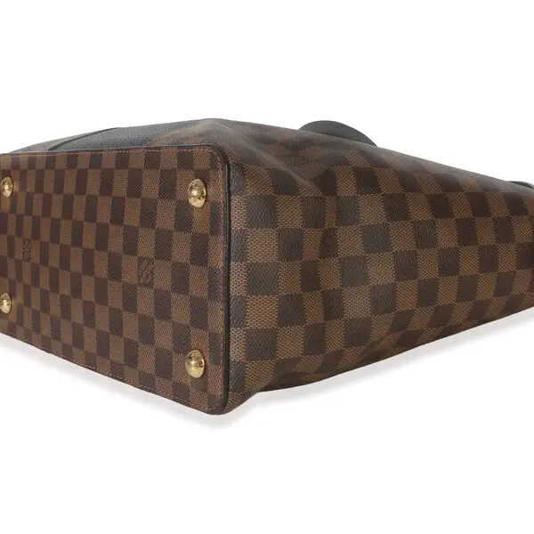 LOUIS VUITTON Damier Ebene Taurillon Jersey Tote - Brown