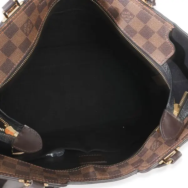 LOUIS VUITTON Damier Ebene Taurillon Jersey Tote - Brown