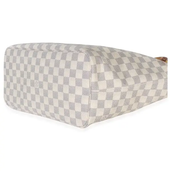 LOUIS VUITTON Damier Azur Canvas Neverfull Mm Tote Bag - Beige