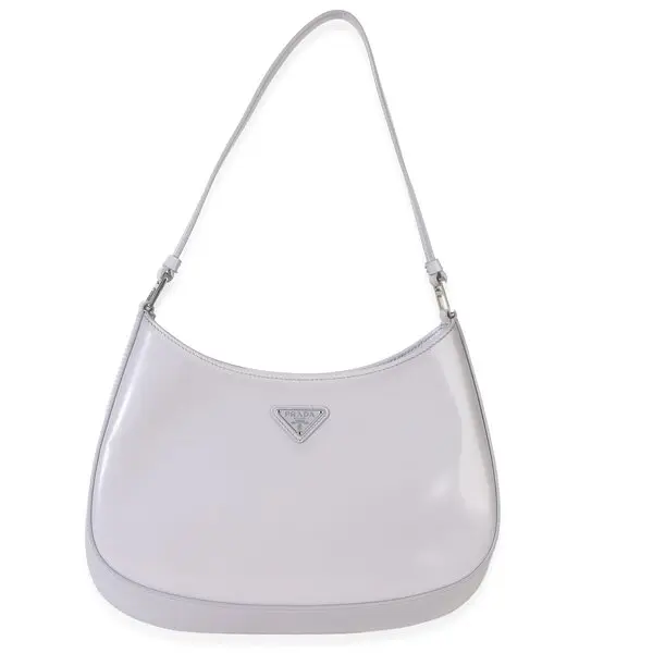 Prada Cleo Spazzolato Leather Hobo Bag - Gray