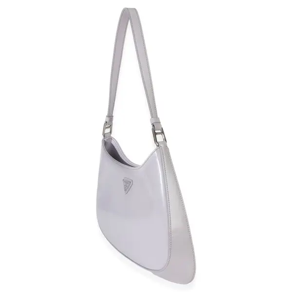 Prada Cleo Spazzolato Leather Hobo Bag - Gray