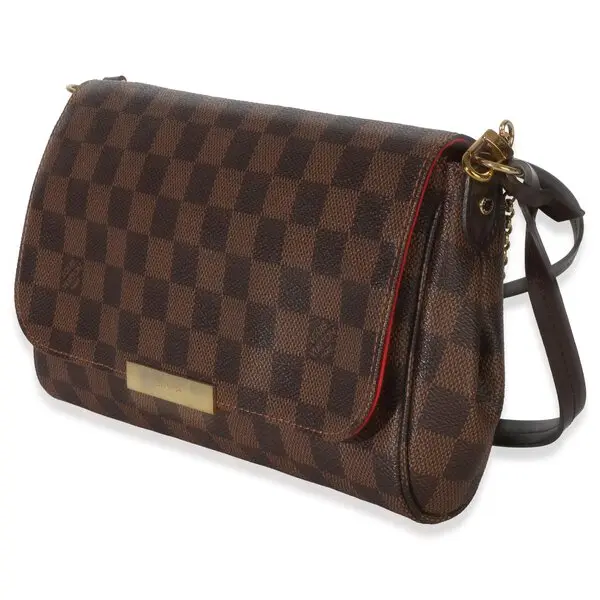 LOUIS VUITTON Damier Ebene Canvas Favorite Mm Shoulder Bag - Brown