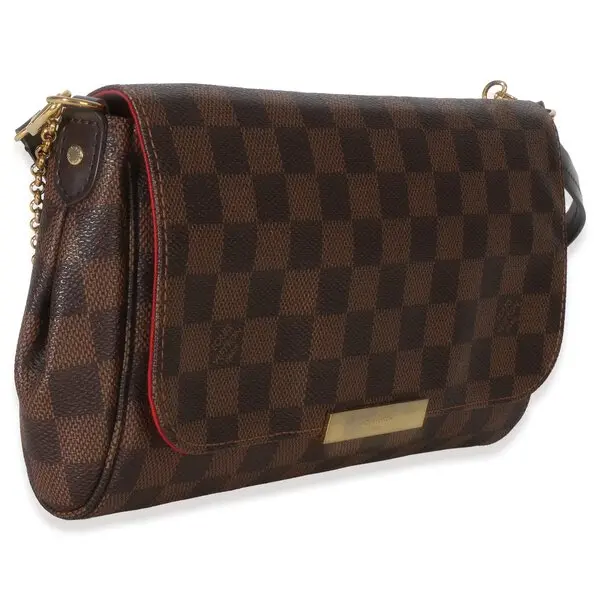 LOUIS VUITTON Damier Ebene Canvas Favorite Mm Shoulder Bag - Brown