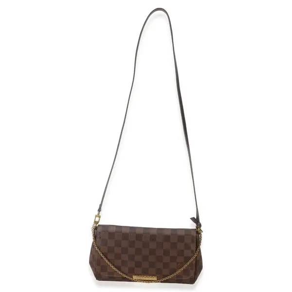 LOUIS VUITTON Damier Ebene Canvas Favorite Mm Shoulder Bag - Brown