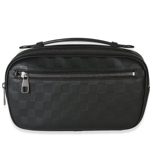 LOUIS VUITTON Damier Infini Ambler Belt Bag - Black