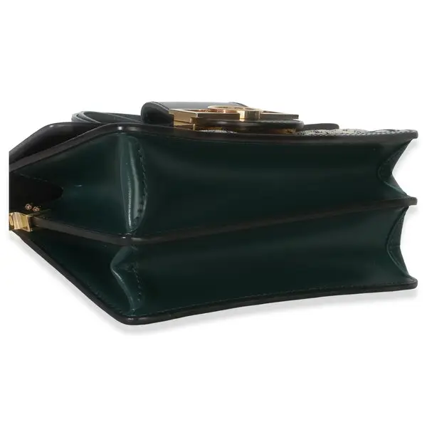 LOUIS VUITTON Green Quilted Denim Printed Monogram Dauphine Bag