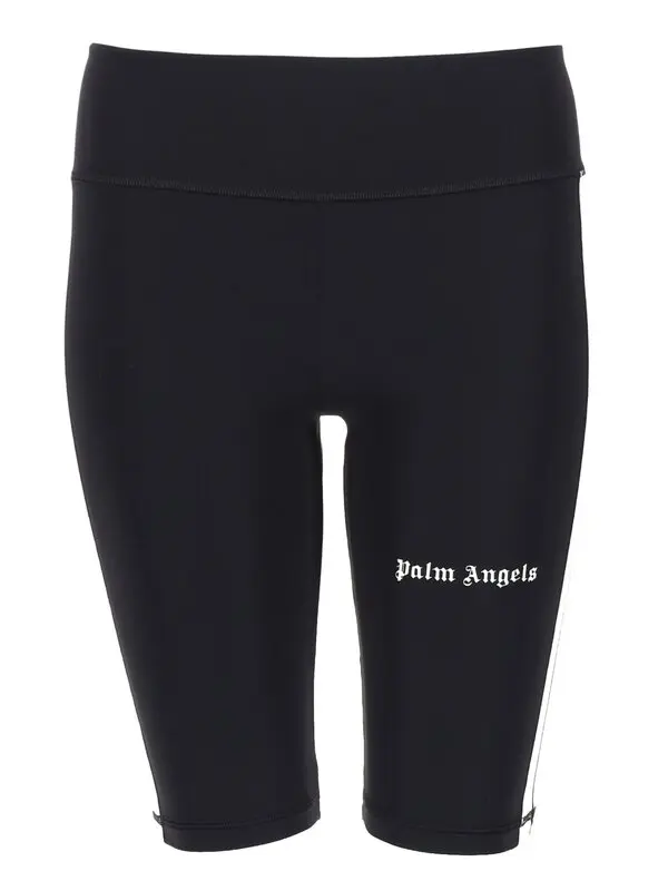 Palm Angels Biker Shorts With Logo