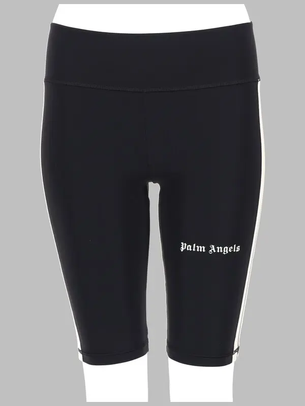 Palm Angels Biker Shorts With Logo