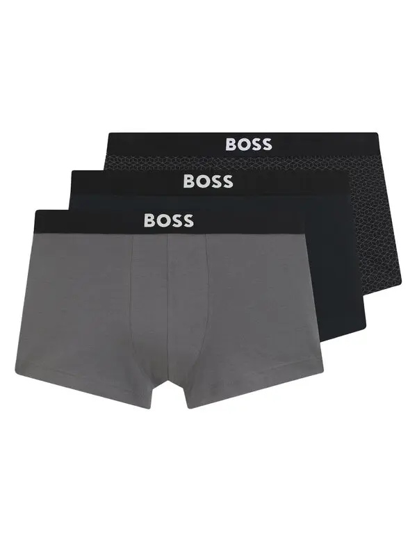 BOSS 3-pack Boxer Con Logo - Grey