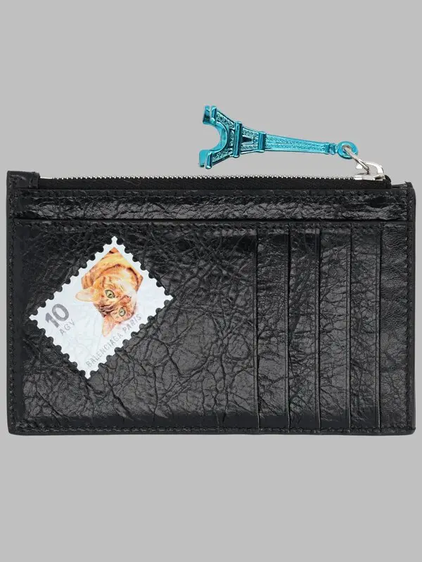 Balenciaga Portamonete Con Portacarte In Pelle