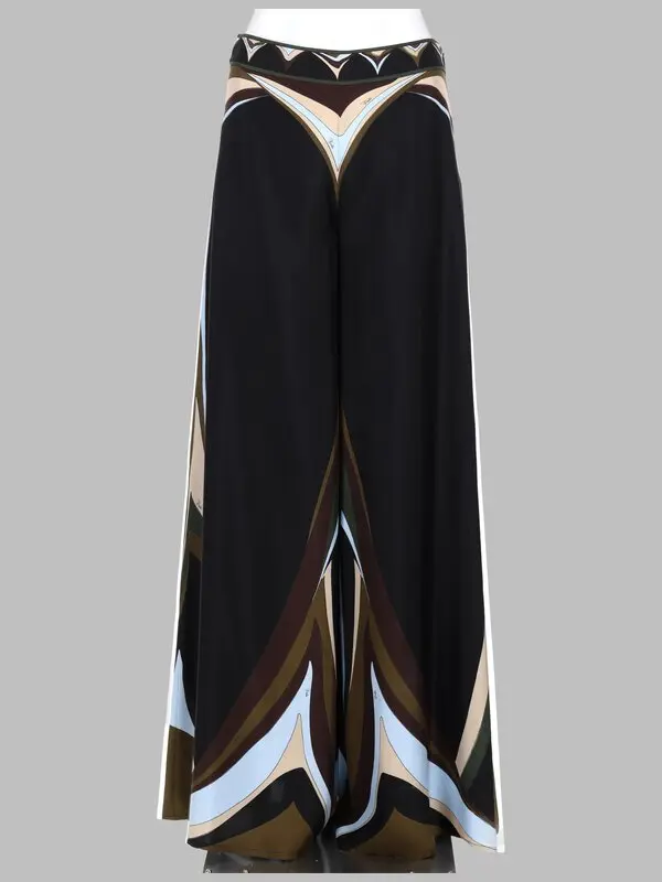Emilio Pucci Palazzo Silk Pants - Multicolour