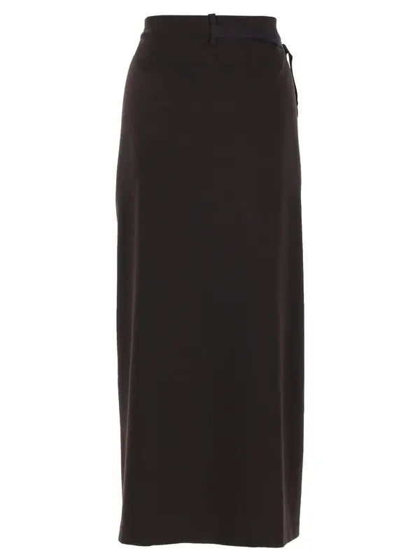 Paloma Wool Midi Skirt With Leather Detail