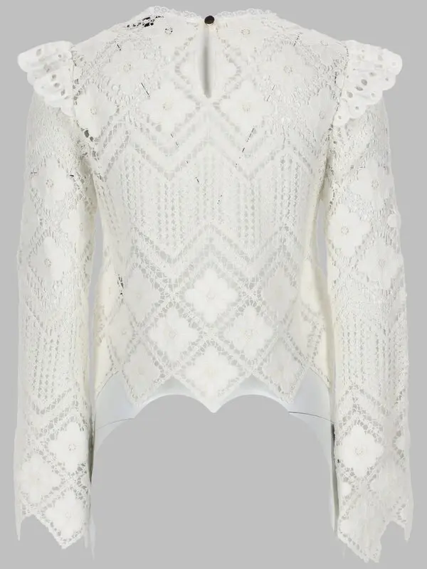 SELF-PORTRAIT Crochet Lace Top