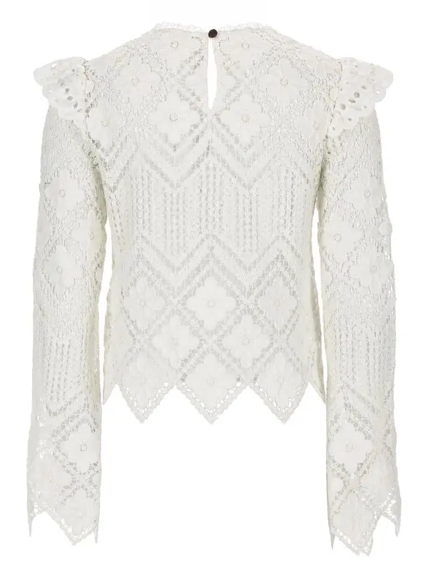 SELF-PORTRAIT Crochet Lace Top