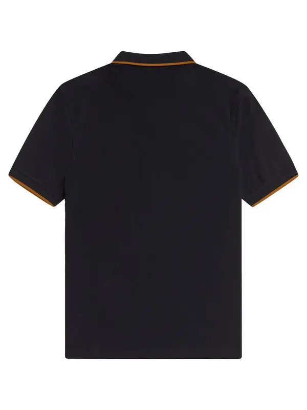 Fred Perry Polo Con Zip E Logo - Black