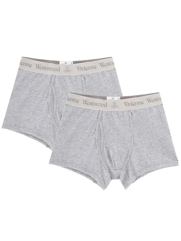 VIVIENNE WESTWOOD Set Da Due Boxer In Cotone - Grey
