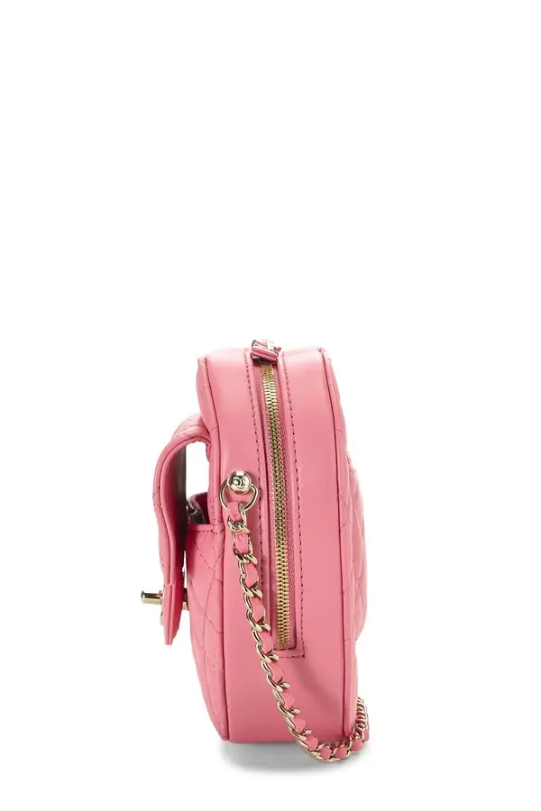 Chanel Lambskin Quilted Heart Crossbody Bag
