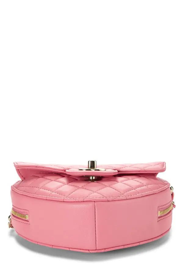 Chanel Lambskin Quilted Heart Crossbody Bag