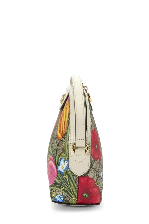 Gucci Gg Supreme Canvas Flora Ophidia Dome Shoulder Bag
