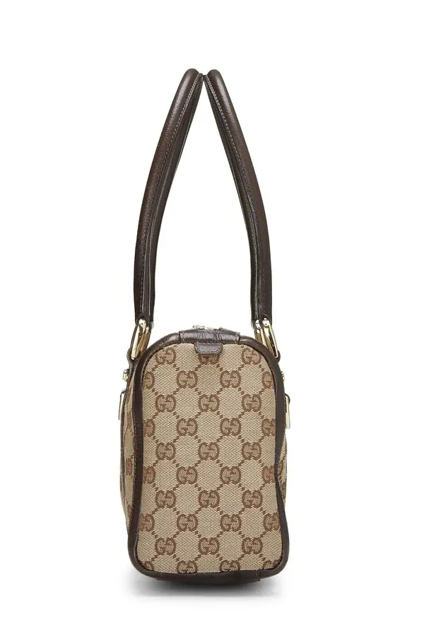 Gucci Abbey Boston Handbag In Original Gg Canvas