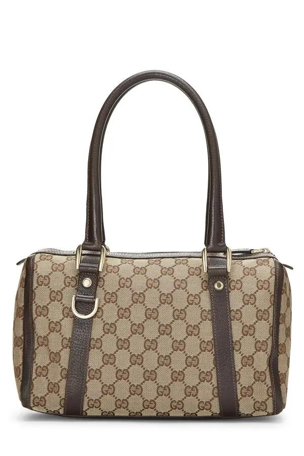 Gucci Abbey Boston Handbag In Original Gg Canvas