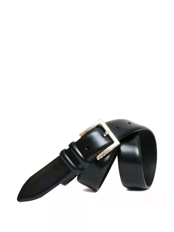 Orciani Buckled Leather Belt - Black