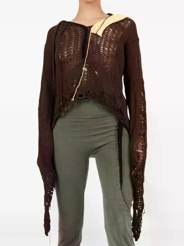 Ottolinger Distressed Knit Hoodie