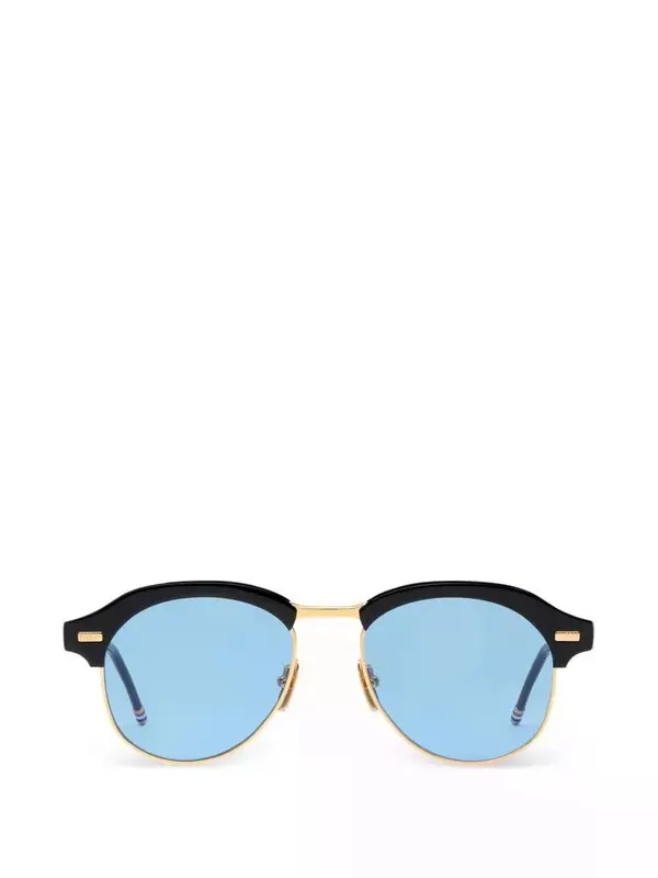 Thom Browne Browline Frame Tinted Sunglasses - Black
