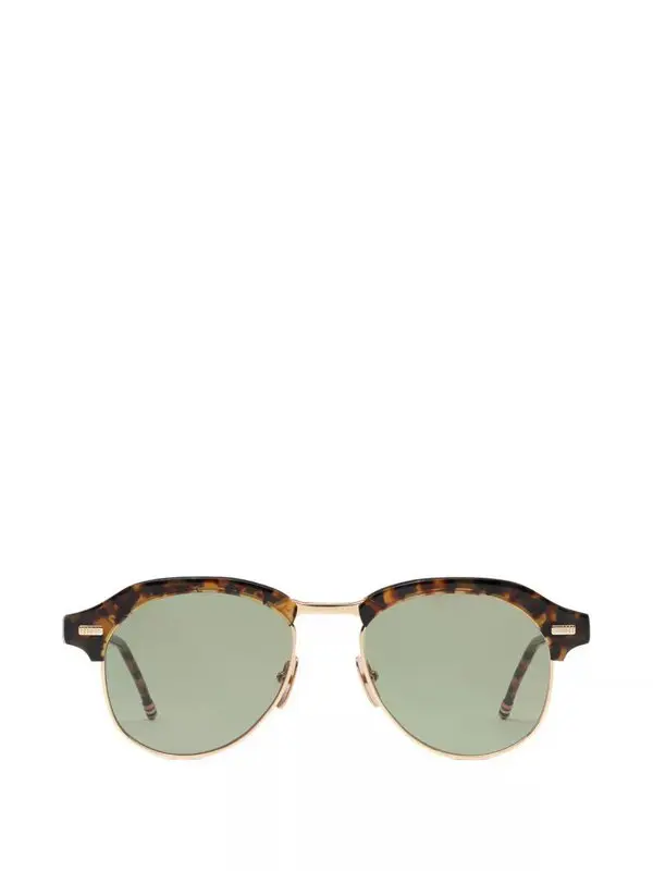 Thom Browne Tortoiseshell Browline Sunglasses - Brown