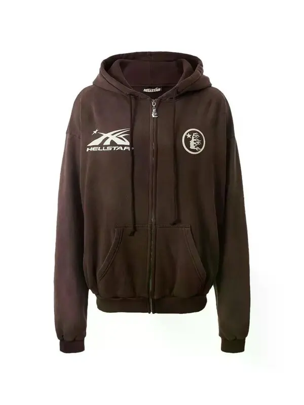HELLSTAR Logo-print Zip-up Hoodie